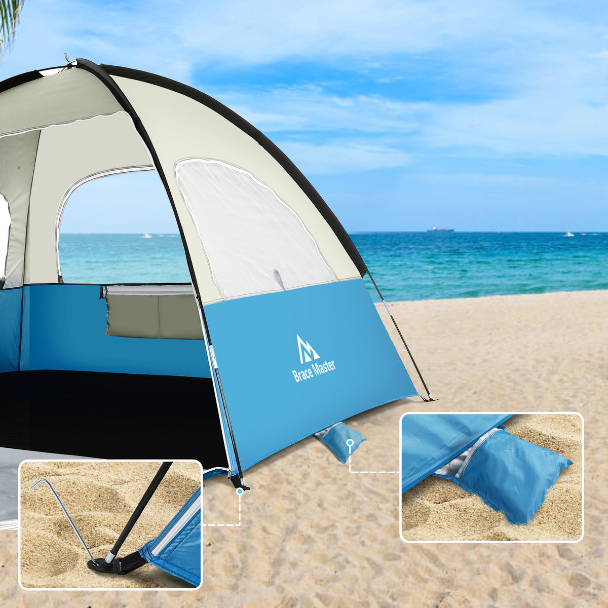 Beach Tent Sun Shade Shelter – Brace Master